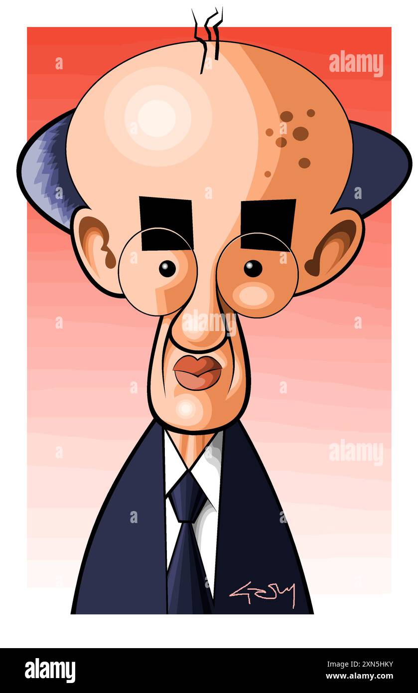 Illustration of the US biologist Richard Axel (born 1946), who is best ...