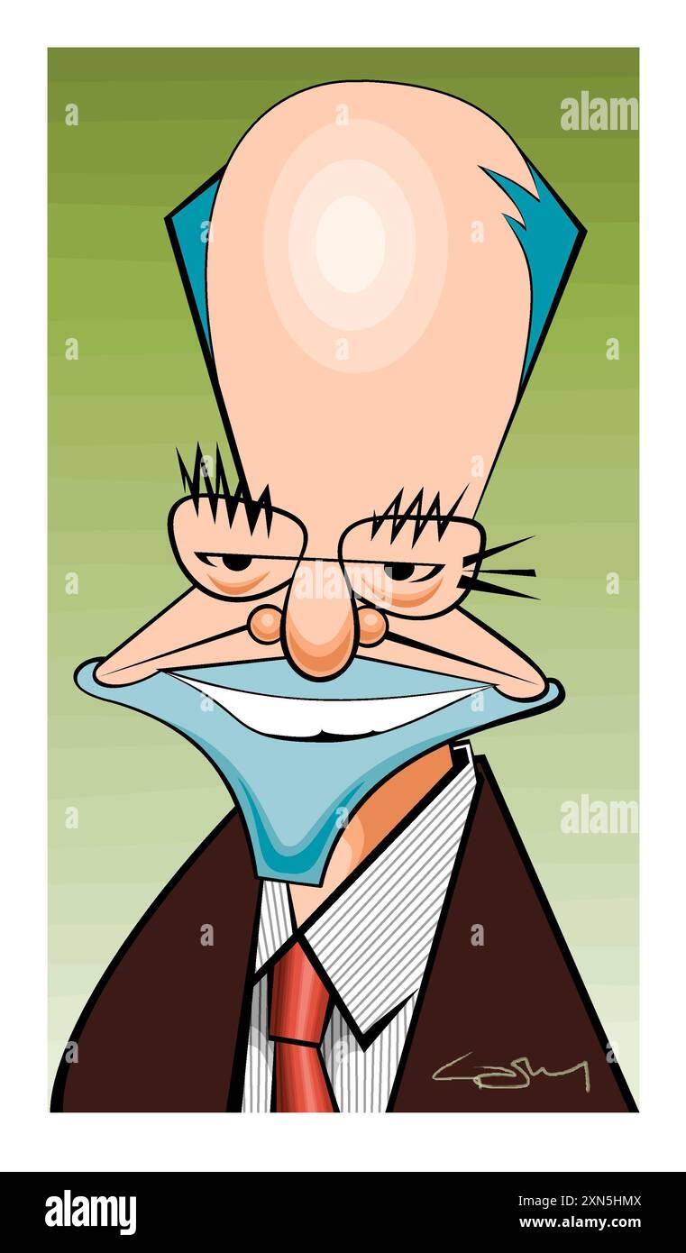 Illustration of the US biologist H Robert Horvitz (born 1947). Horvitz ...