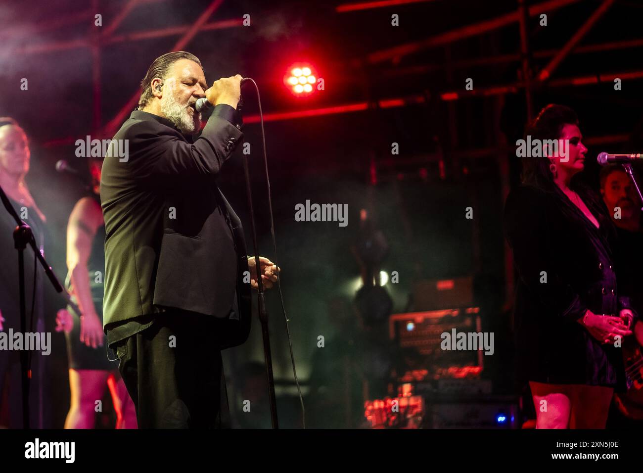 Liguria, Italy. 30/07/2024, Russell Crowe, the actor and singer arrives ...