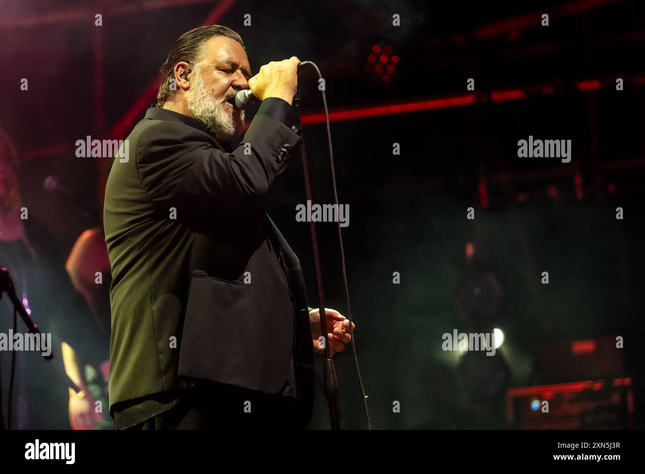 Liguria, Italy. 30/07/2024, Russell Crowe, the actor and singer arrives ...