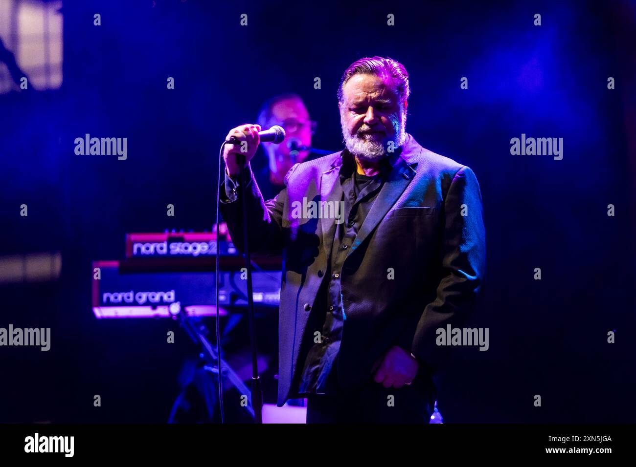 Liguria, Italy. 30/07/2024, Russell Crowe, the actor and singer arrives ...