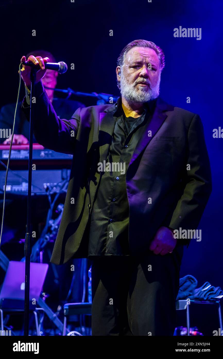 Liguria, Italy. 30/07/2024, Russell Crowe, the actor and singer arrives ...