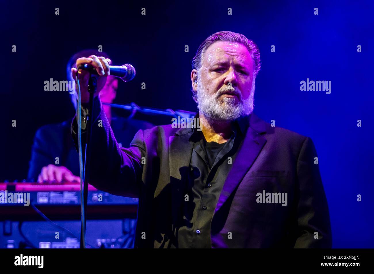 Liguria, Italy. 30/07/2024, Russell Crowe, the actor and singer arrives ...