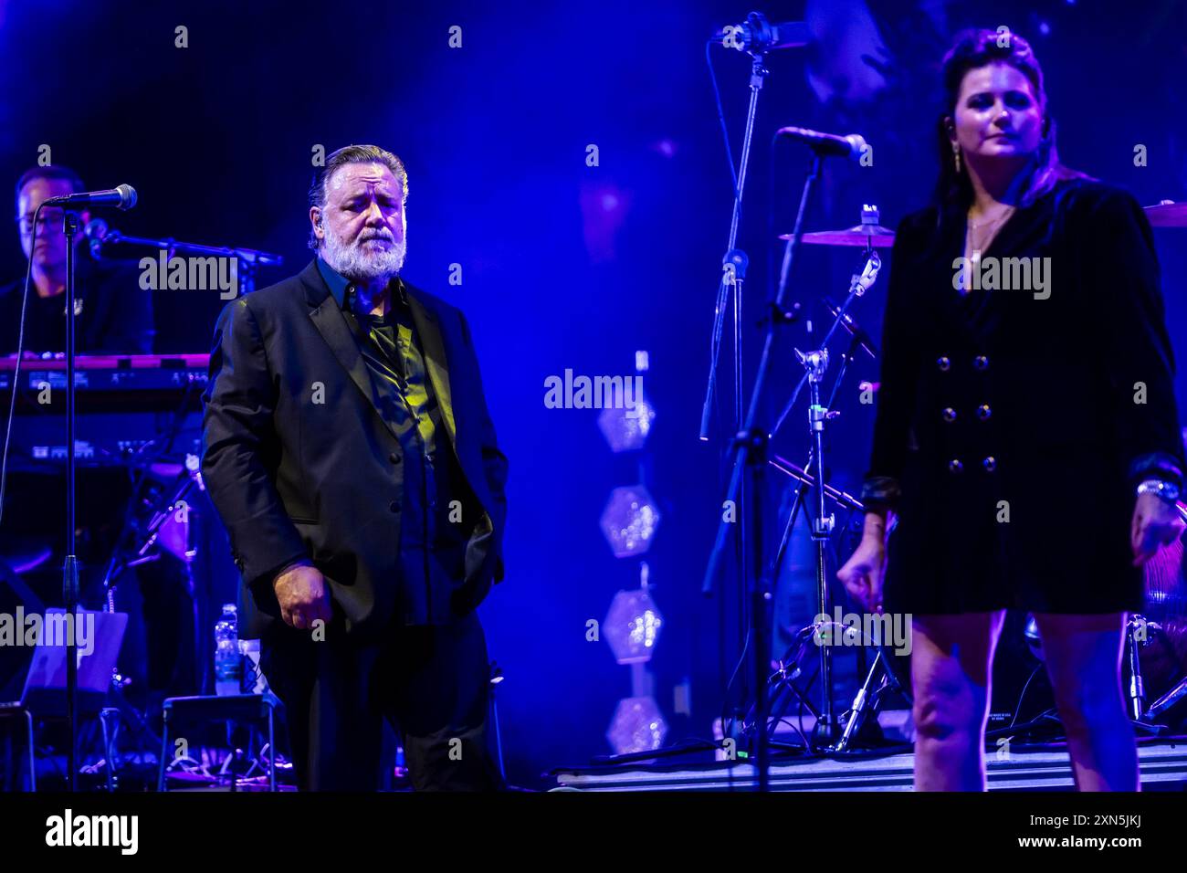 Liguria, Italy. 30/07/2024, Russell Crowe, the actor and singer arrives ...