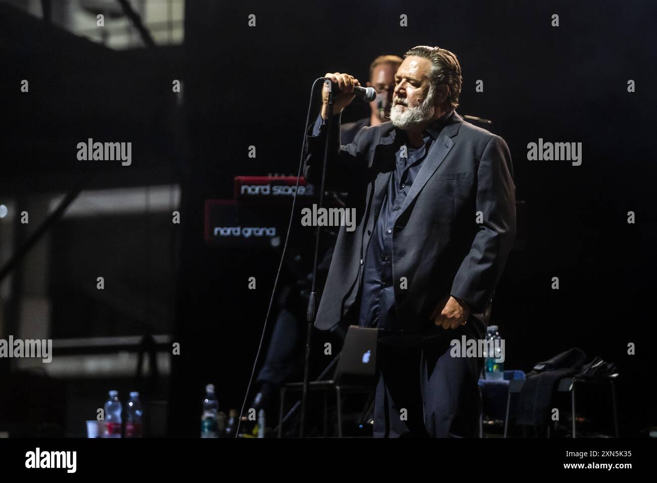 Liguria, Italy. 30/07/2024, Russell Crowe, the actor and singer arrives ...