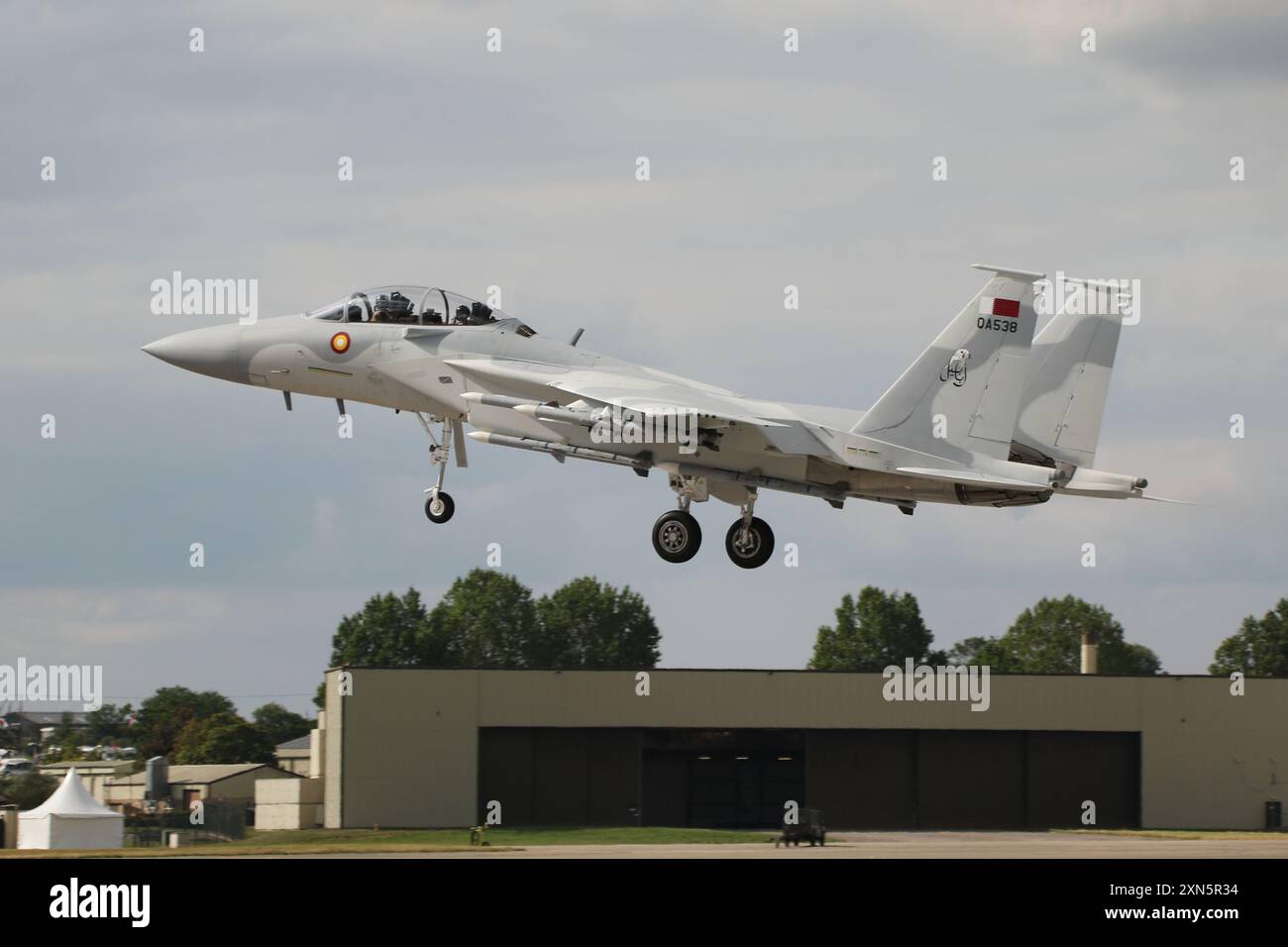 QA538, a Boeing F-15QA Ababil in the colours of the Qatar Emiri Air ...