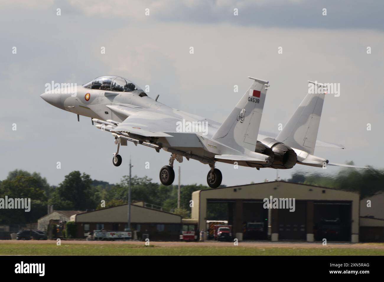 QA538, a Boeing F-15QA Ababil in the colours of the Qatar Emiri Air ...