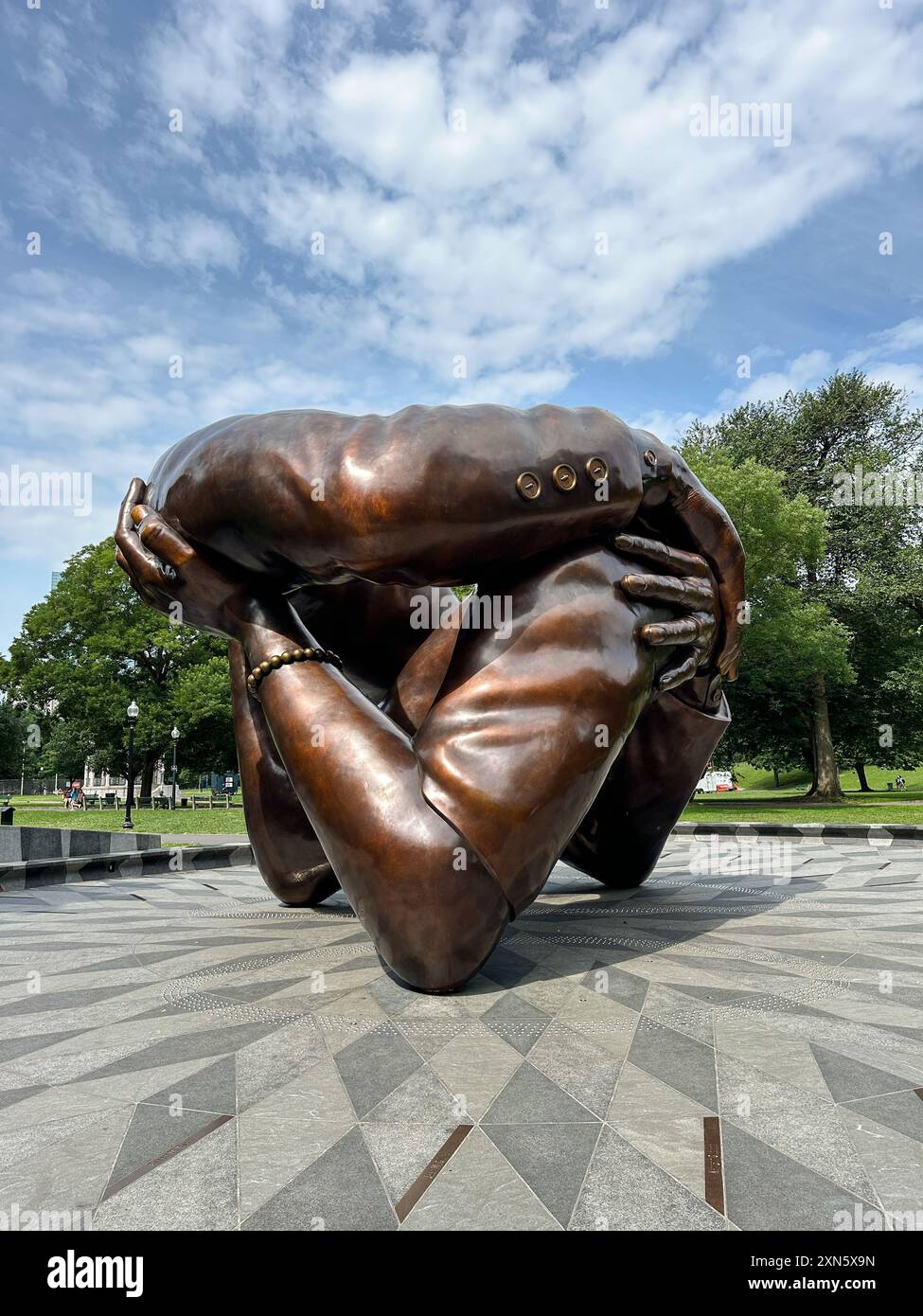 The Embrace sculpture in the Boston Common honoring Dr. Martin Luther ...