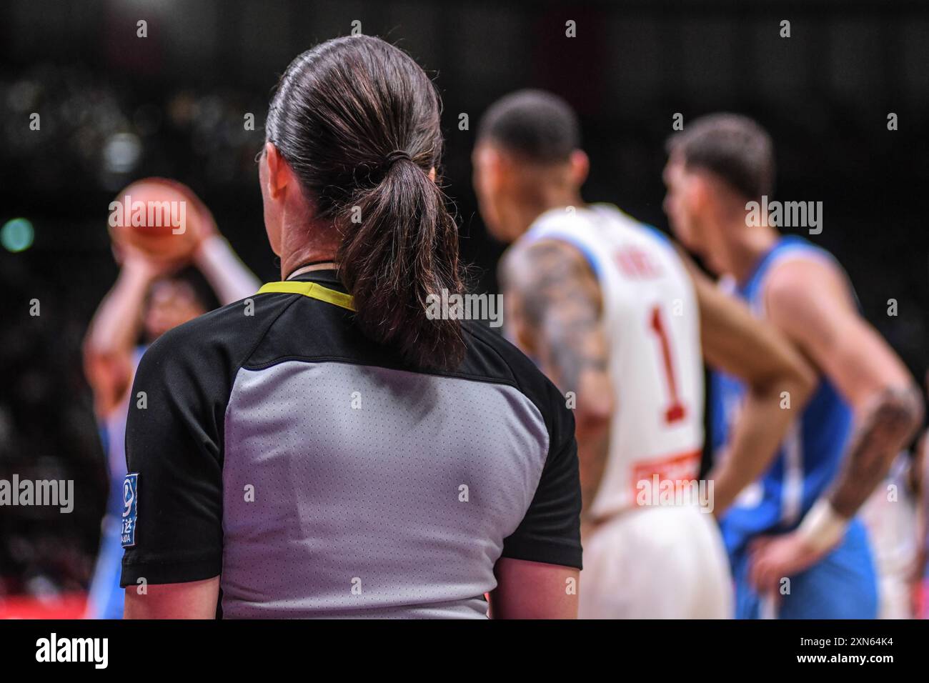 Referee Amy Bonner (USA). FIBA Olympic Qualifying Tournament. Piraeus ...