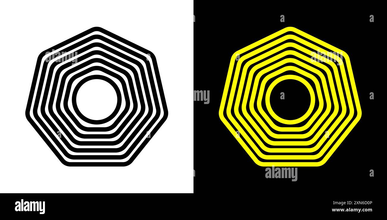 Geometric shape circle heptagon octagon Stock Vector Images - Alamy