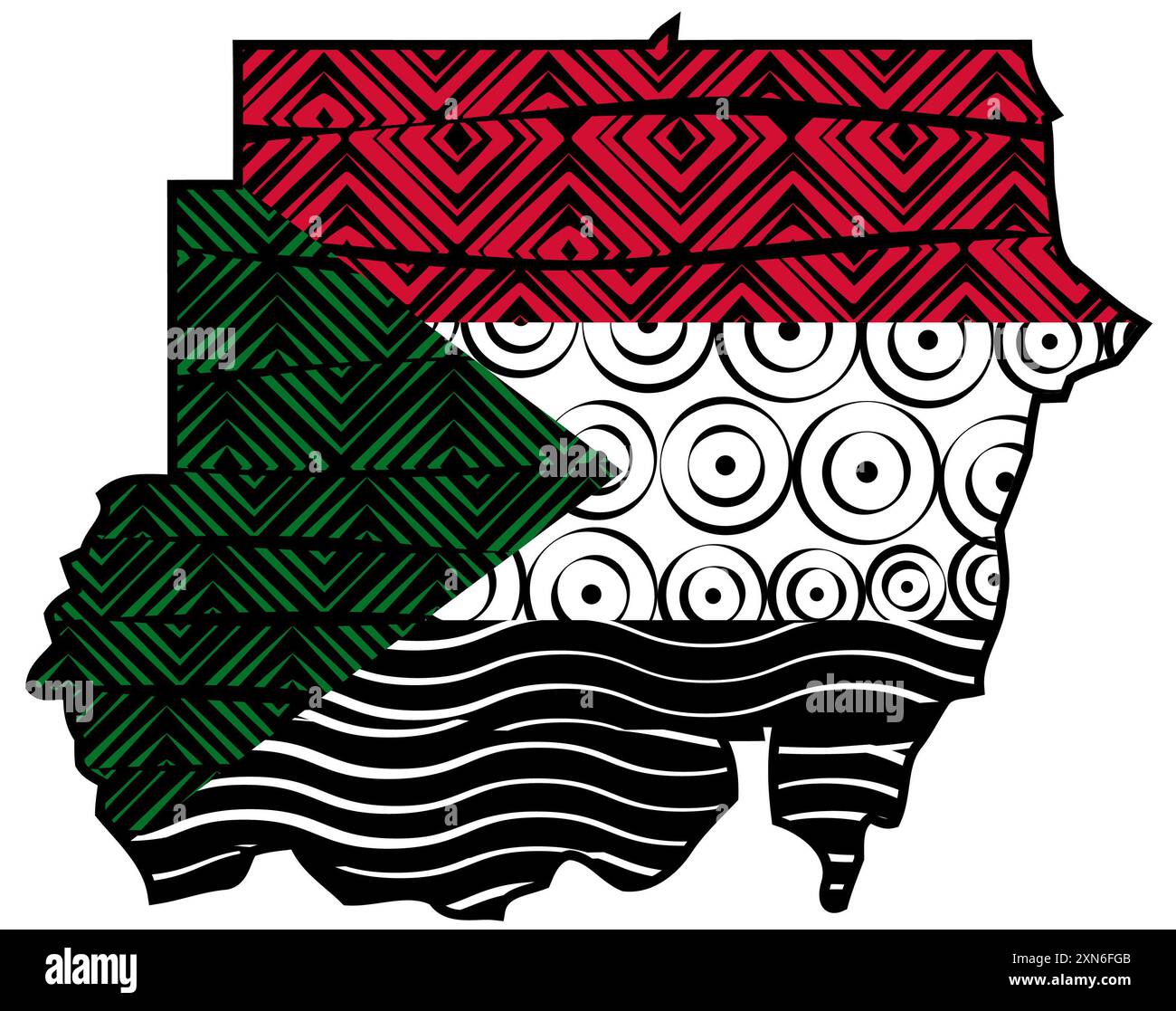 Africa map flag design hi-res stock photography and images - Alamy