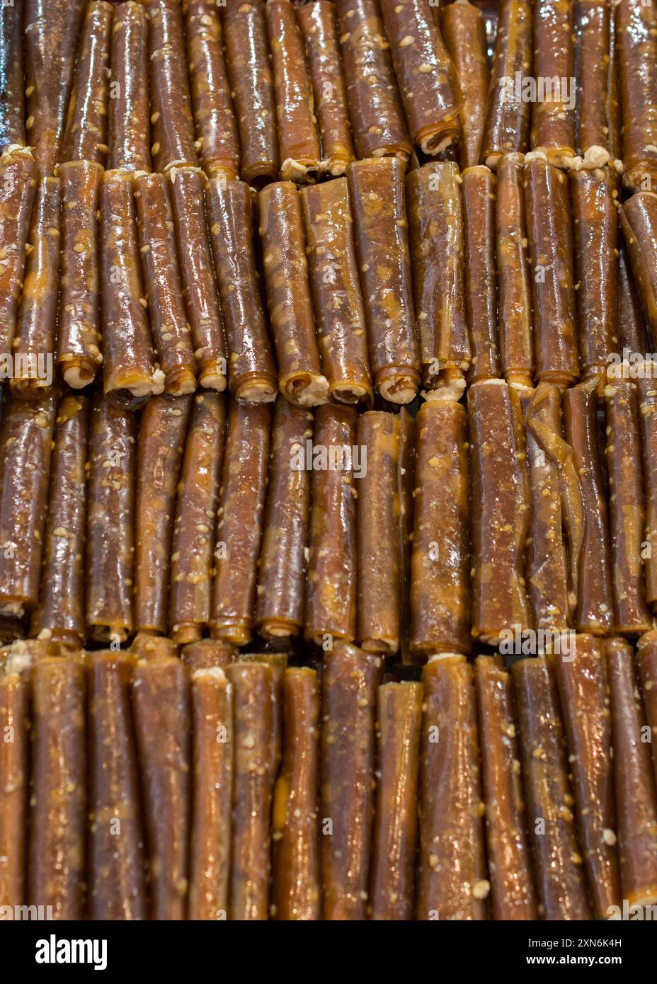 Turkish style fruit dried pulp as snack food Stock Photo - Alamy