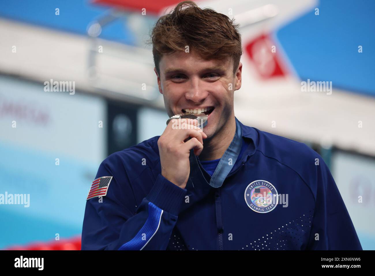 July 30, 2024, Paris, Ile de France, France: Bobby Finke (USA) in the ...