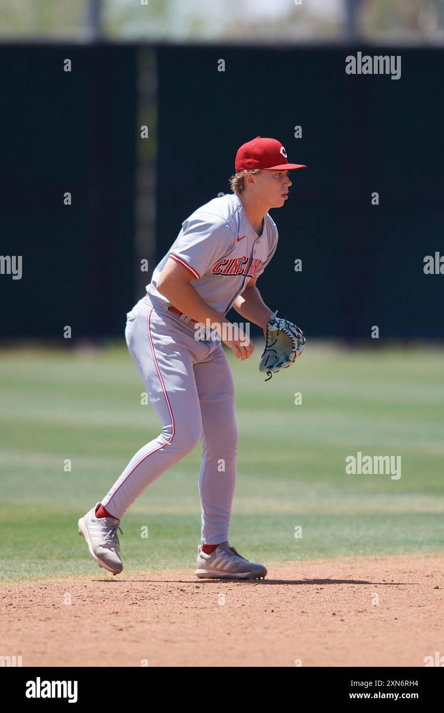 ACL Reds shortstop Sammy Stafura (9) during an MiLB Arizona Complex ...