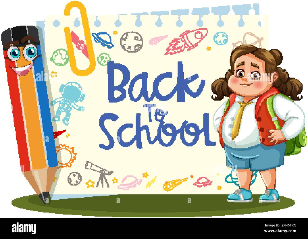 Children ready for school uniform Stock Vector Images - Alamy