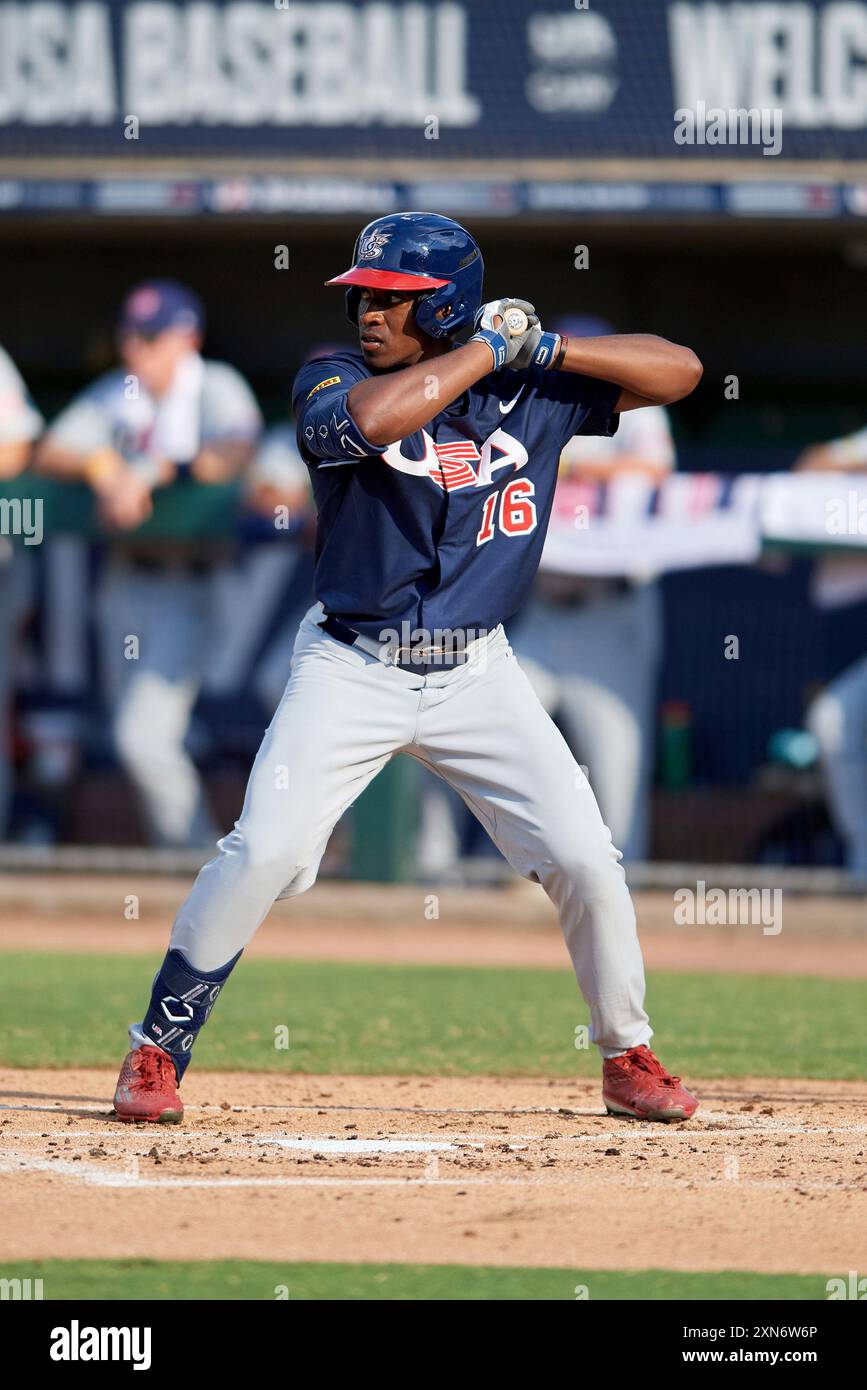 Devin Taylor (16) (Indiana) of Team Stars at bat during a Collegiate ...