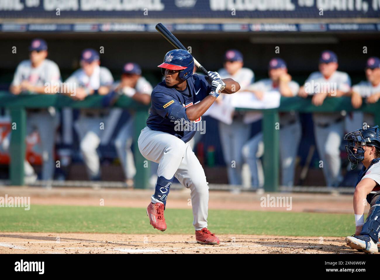Devin Taylor (16) (Indiana) of Team Stars at bat during a Collegiate ...