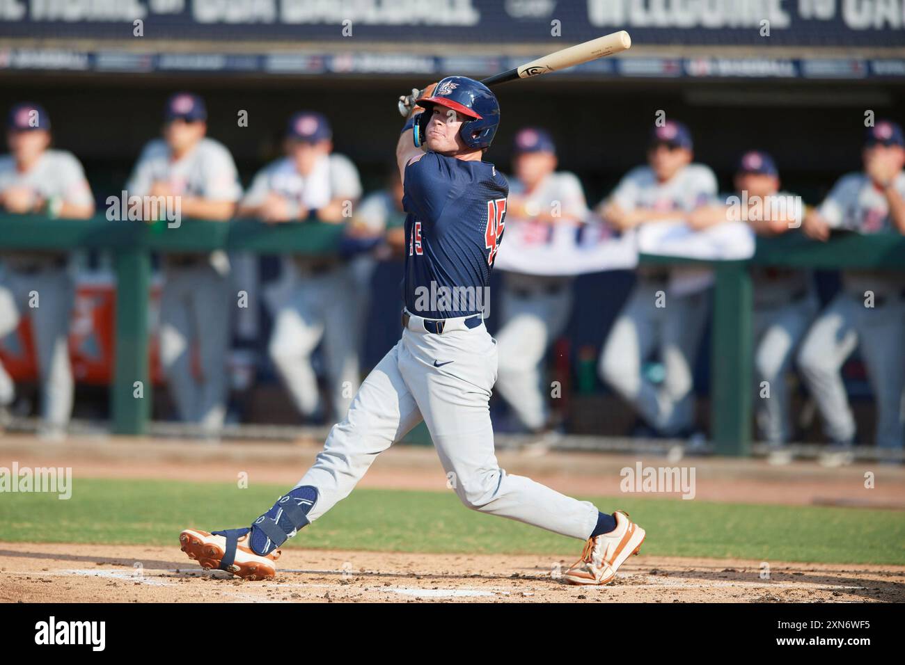 Devin Taylor (16) (Indiana) of Team Stars at bat during a Collegiate ...