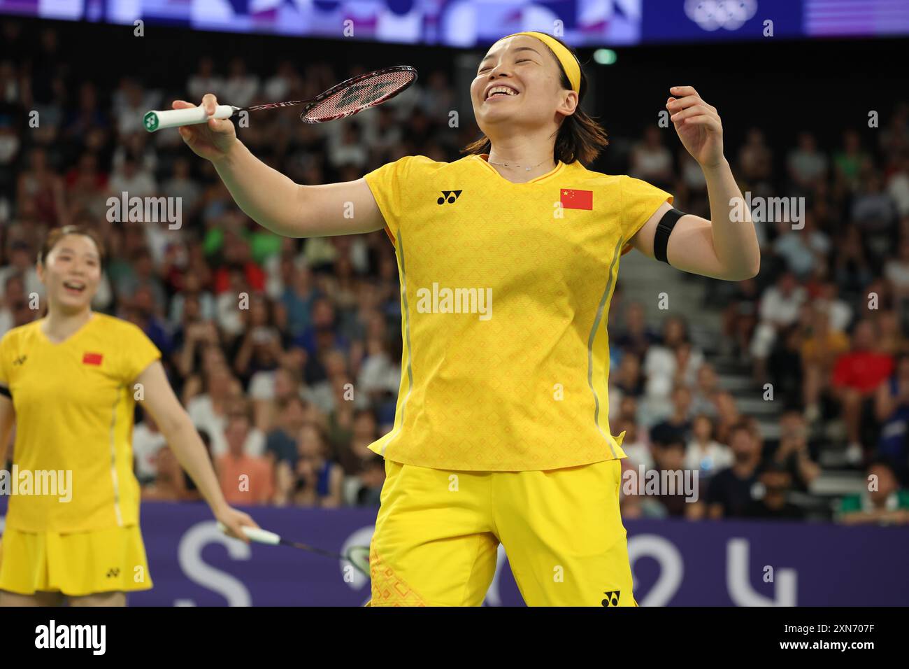 **CHINESE MAINLAND, HONG KONG, MACAU AND TAIWAN OUT** Chinese badminton players Chen QingChen ...