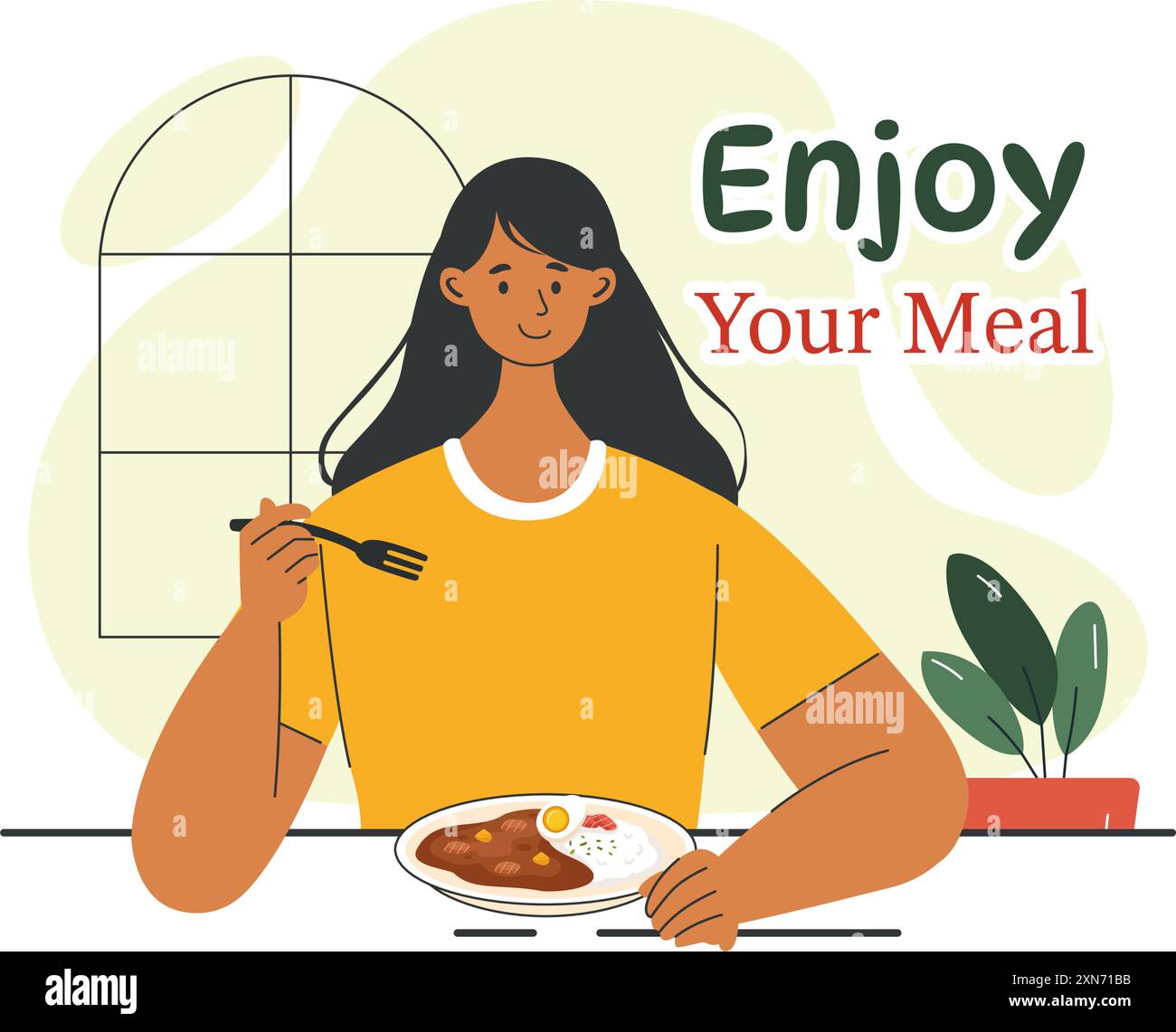 Food settings Stock Vector Images - Alamy