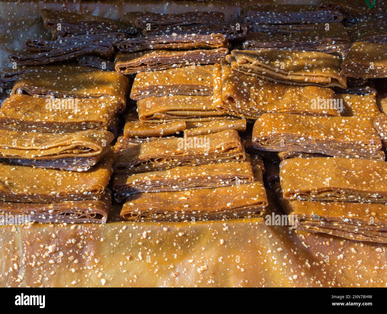 Turkish style fruit dried pulp as snack food Stock Photo - Alamy