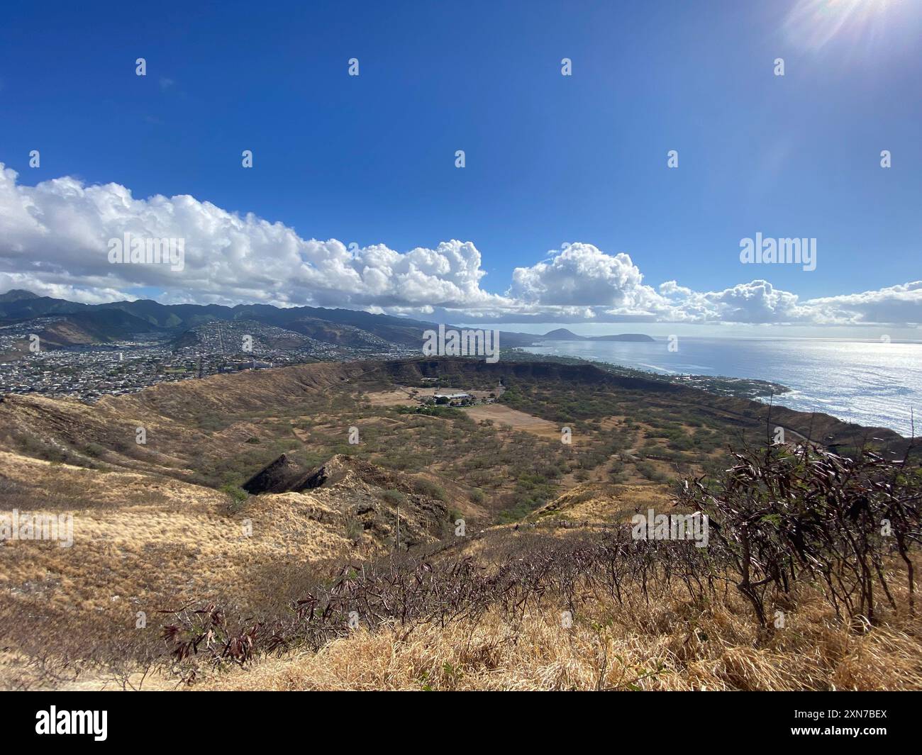 Photo of view of North Pacific Ocean from the summit of crater of ...