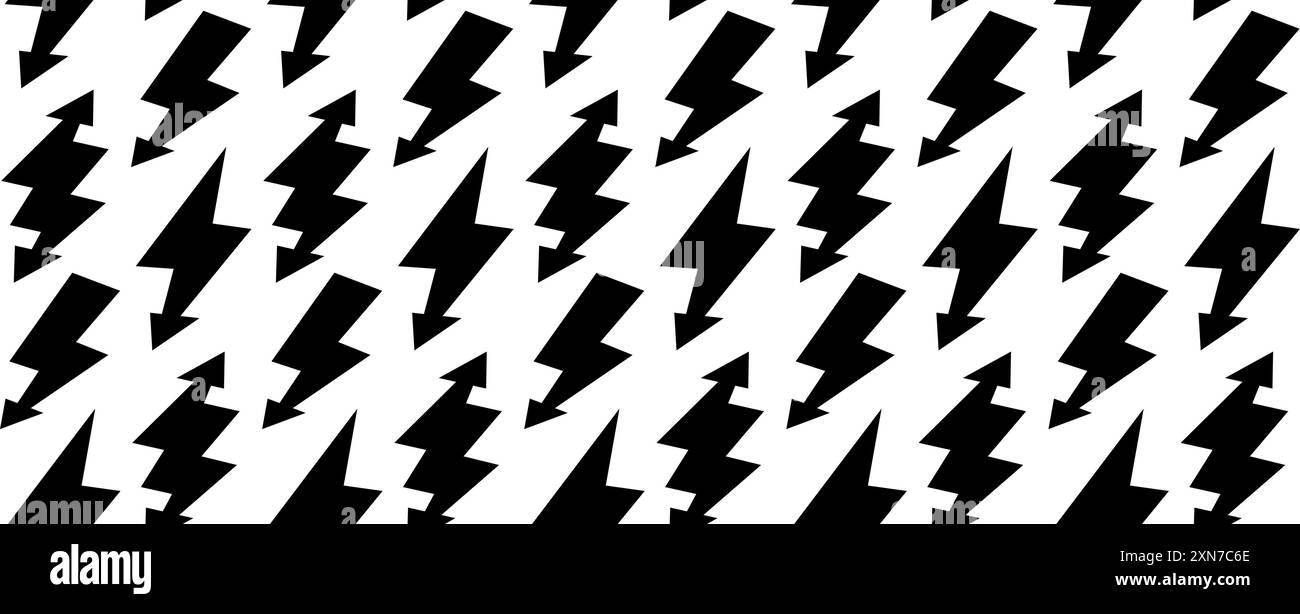 Lightning bolt seamless pattern. Thunder bolt repeating background ...