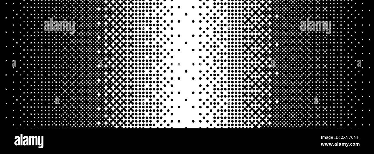 Fading bitmap gradient texture. Black and white dither pattern ...