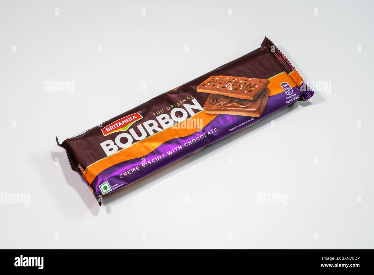 A packet of Britannia The Original Bourbon on white background Stock ...