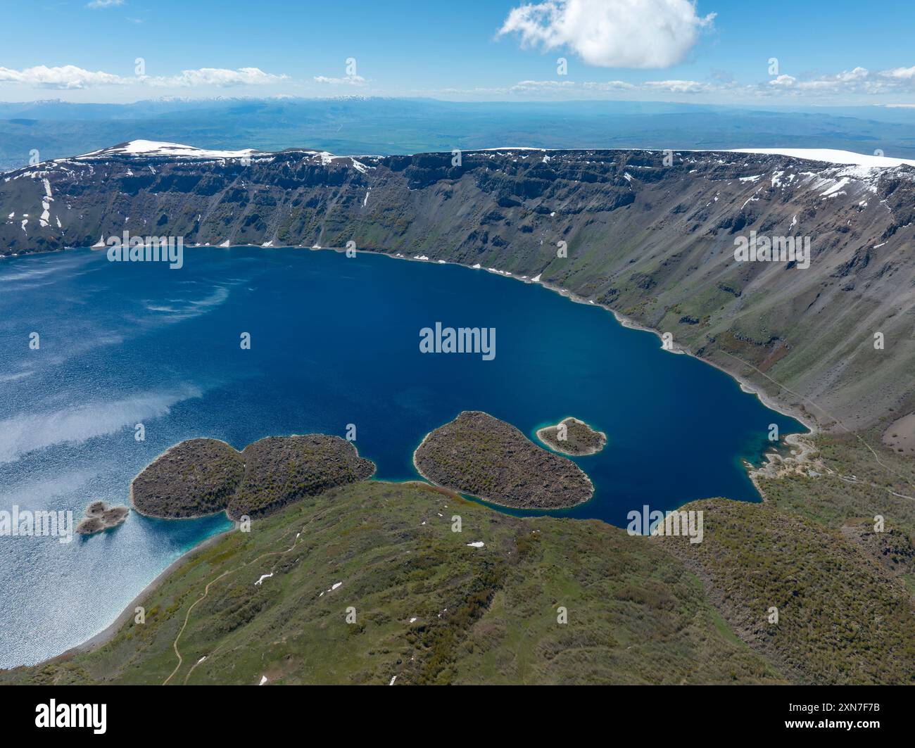 Nemrut Lake is the second largest crater lake in the world and the ...