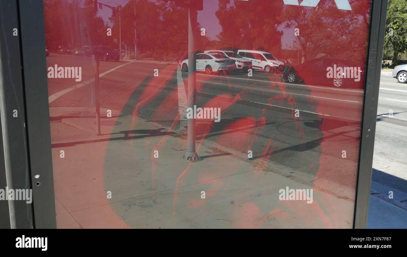 Los Angeles, California, USA 29th July 2024 Alien Romulus Bus Stop on ...