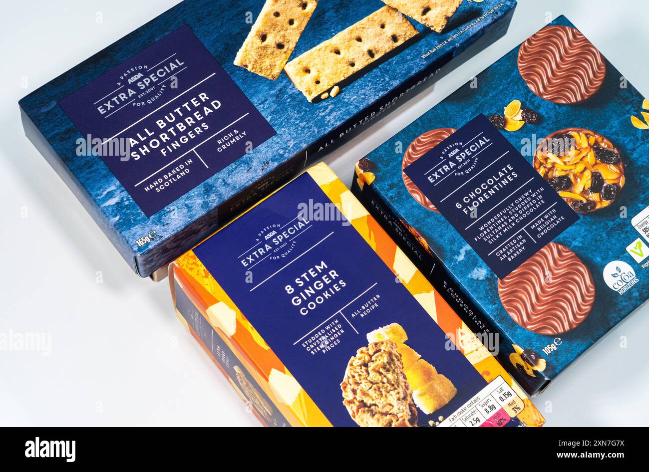 A box of ASDA Extra Special All Butter Shortbread Fingers, Chocolate ...