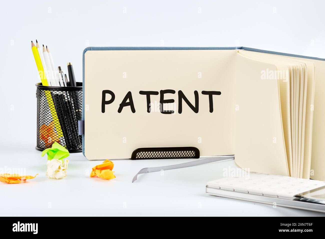Business and Patent Pending concept. Copy space. Concept word Patent in ...