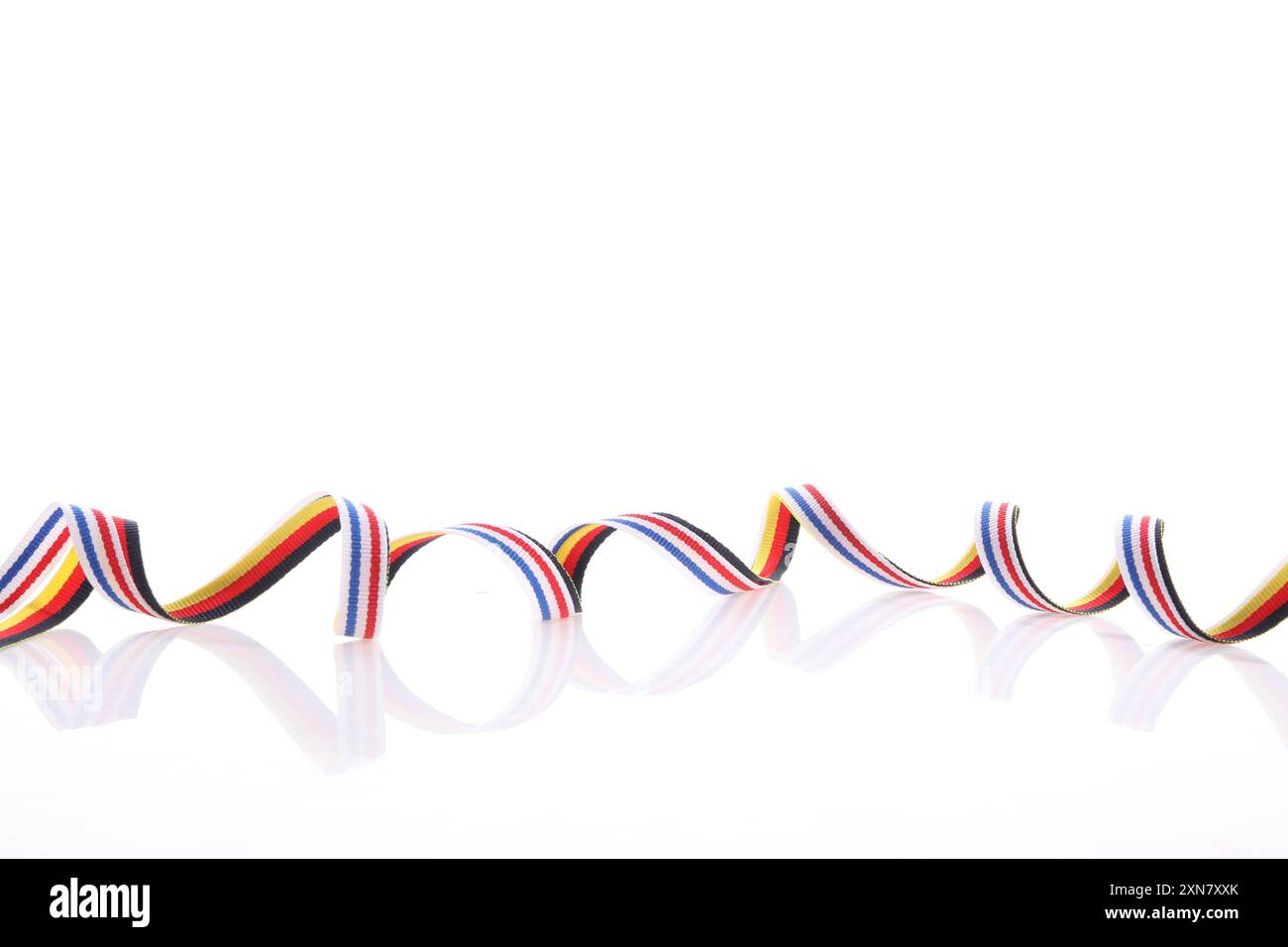 Ribbons in colors of different flags isolated on white Stock Photo - Alamy
