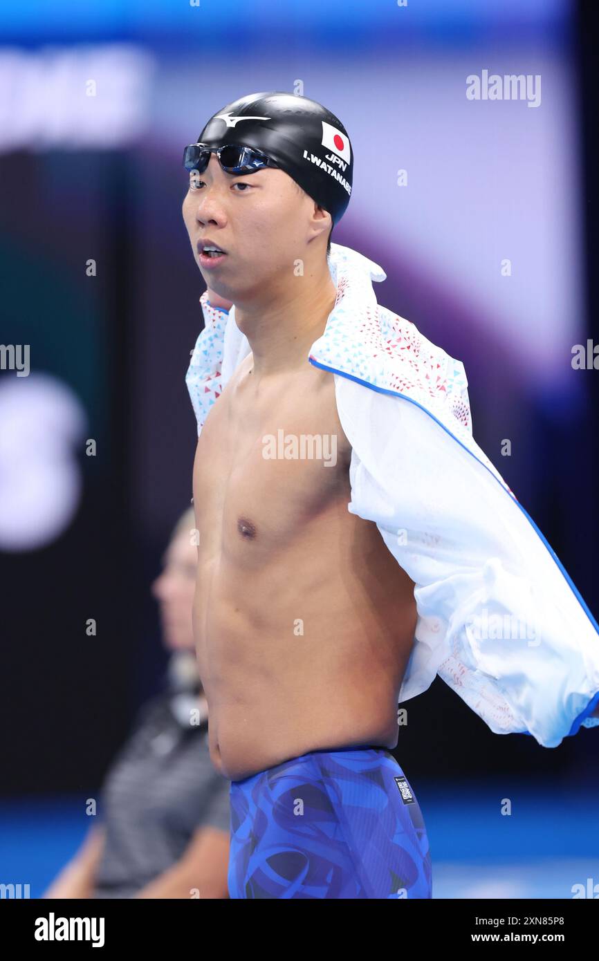 Nanterre, France. 30th July, 2024. Ippei Watanabe (JPN) Swimming : Men ...