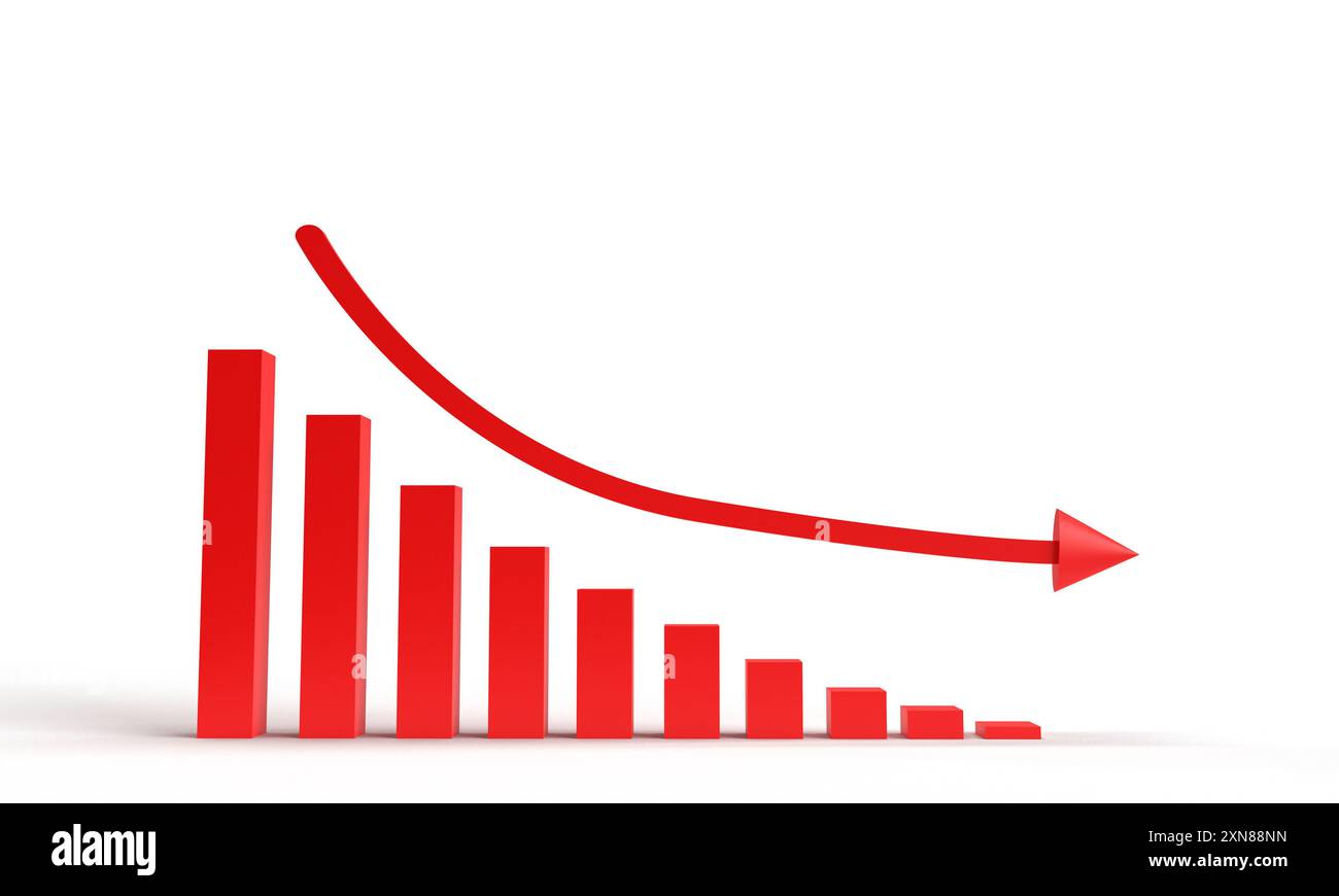 Arrow crash bankruptcy financial Cut Out Stock Images & Pictures - Alamy