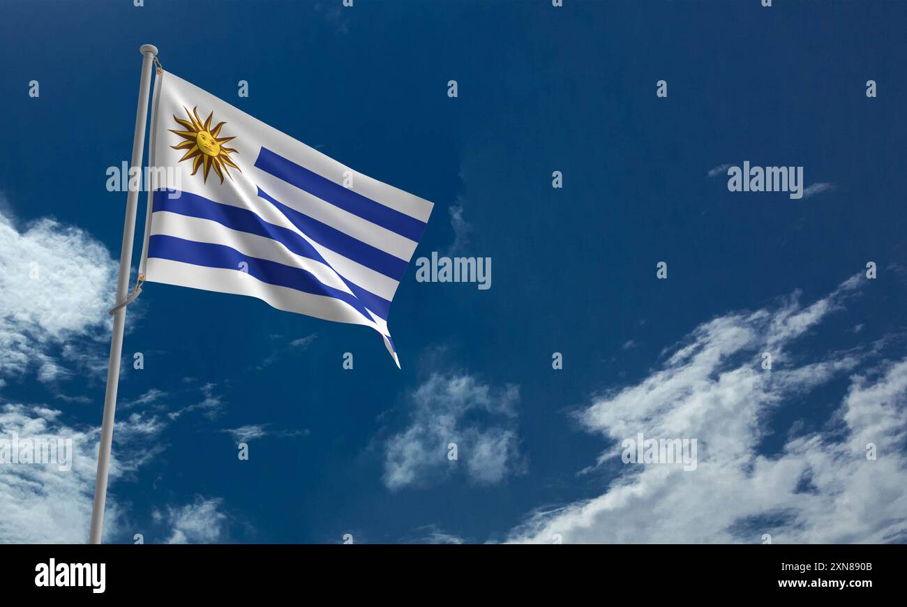 Uruguay silk flag hi-res stock photography and images - Alamy