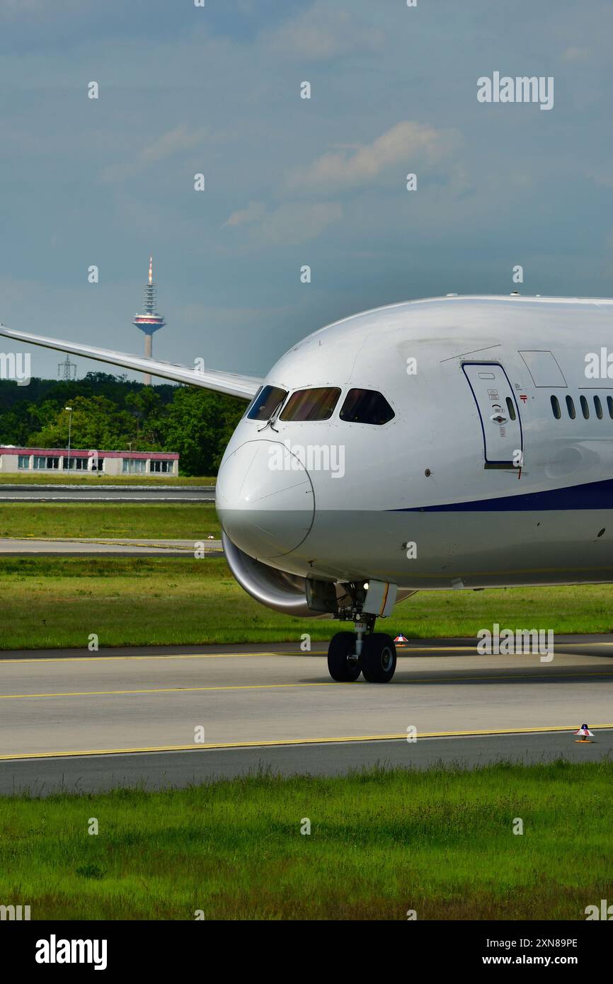 Aircraft airplane jet airport aviation commercial FRA frankfurt Stock ...