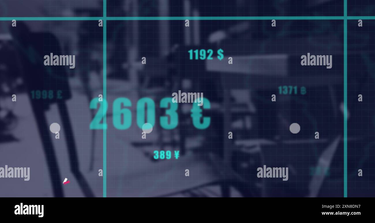 Image of data processing over bar Stock Photo - Alamy