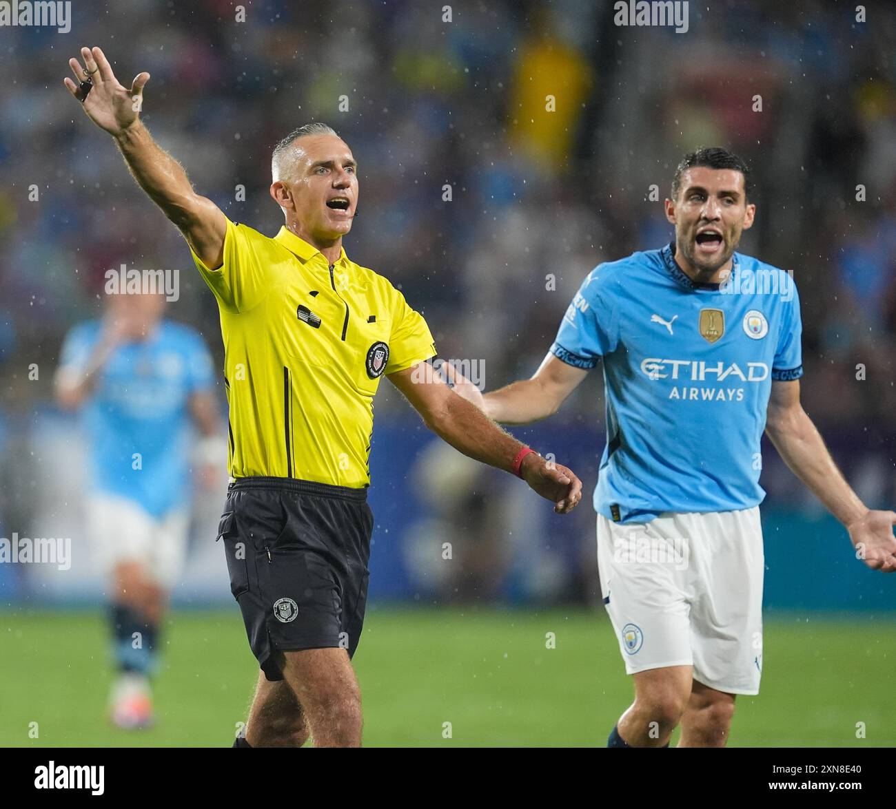 Orlando, Florida, USA. 30th July, 2024. Referee TIMOTHY FORD signals ...