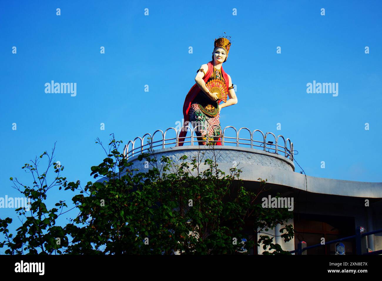 Beautiful Gandrung Statue at Watu Dodol Beach. Gandrung is one of the ...