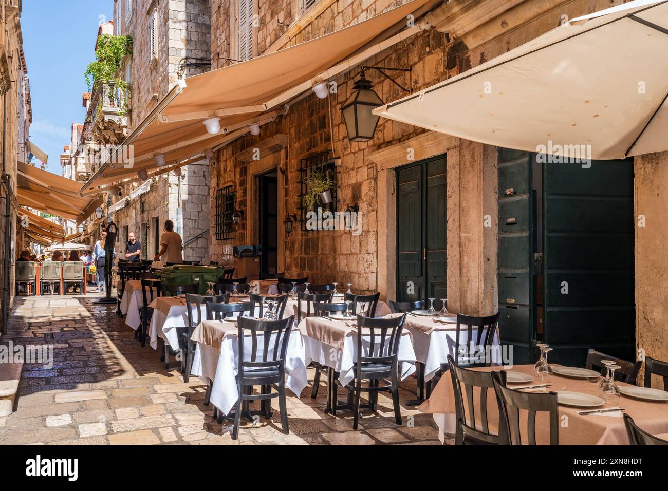 DUBROVNIK, CROATIA - JUNE 24, 2024: Famous narrow alley of Dubrovnik ...