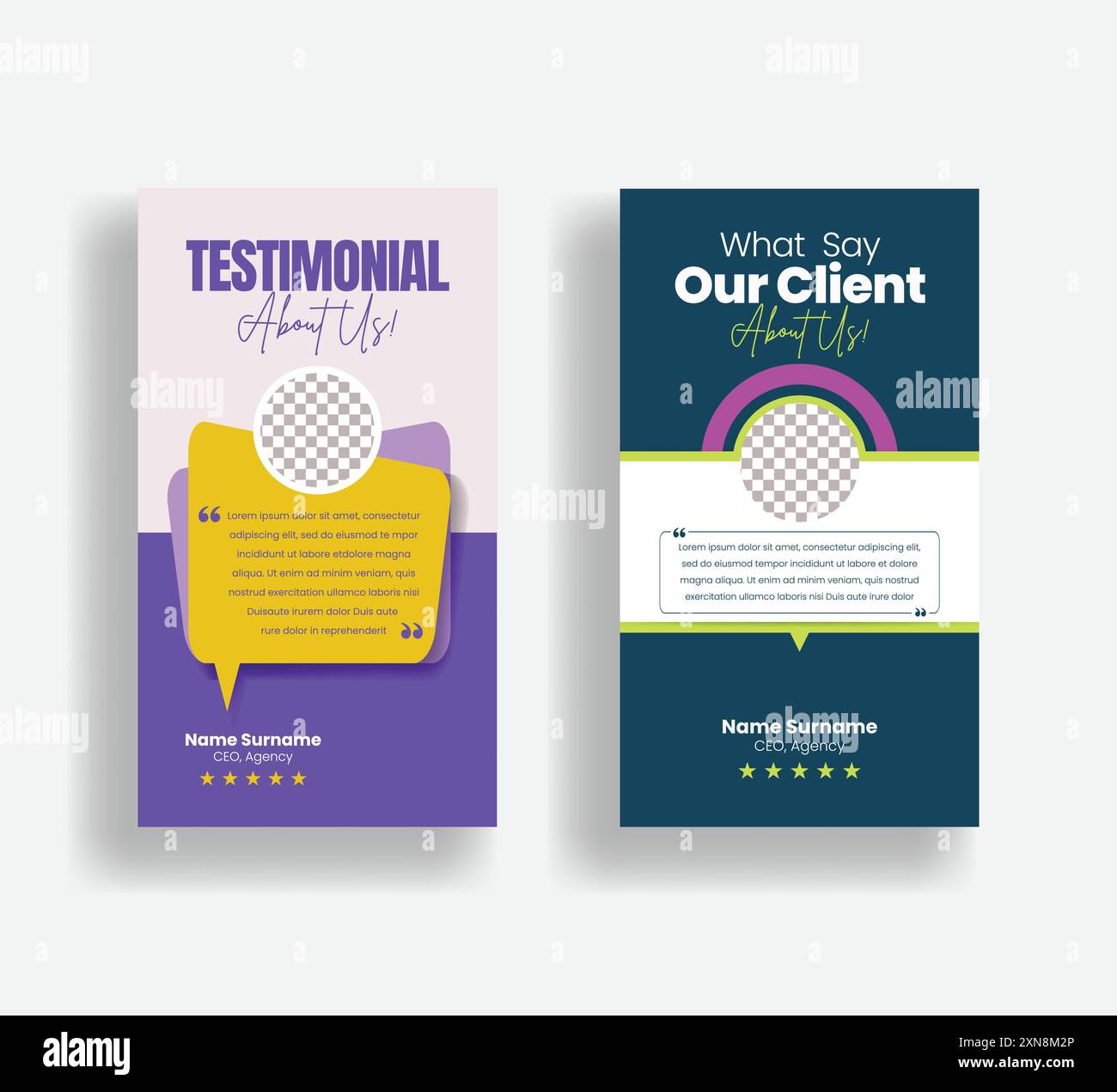 Client testimonial layout vector vectors Stock Vector Images - Alamy