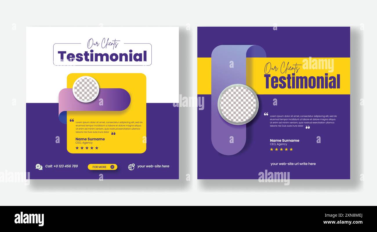 Customer review or feedback template for testimonials post design ...