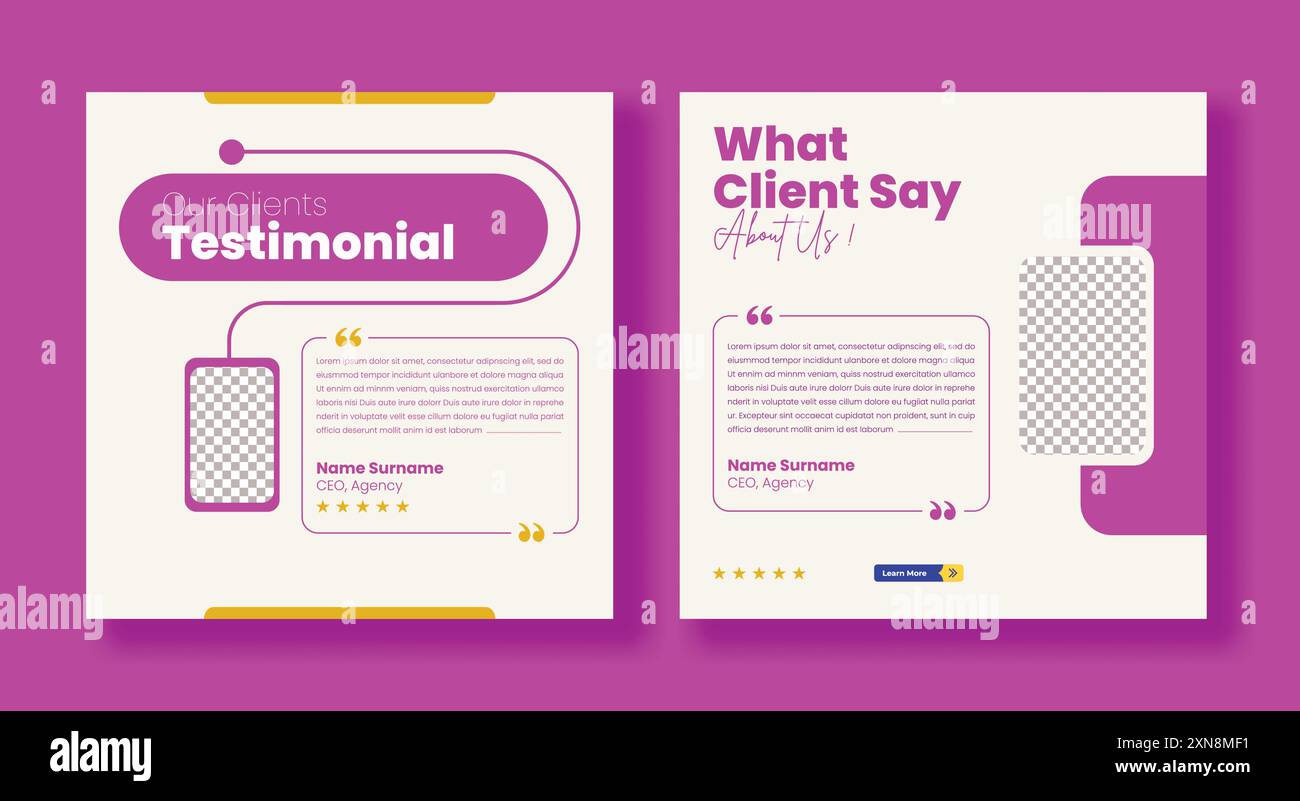 Customer feedback review Testimonial post template for social media ads ...