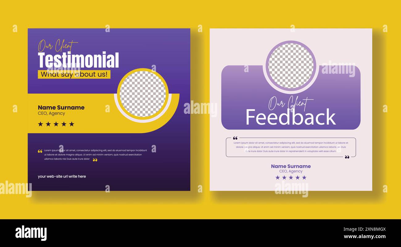 Customer review or feedback template for testimonial post design ...