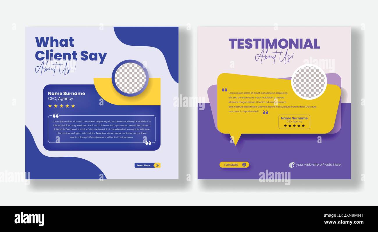 Customer feedback review Testimonial post template for social media ads ...