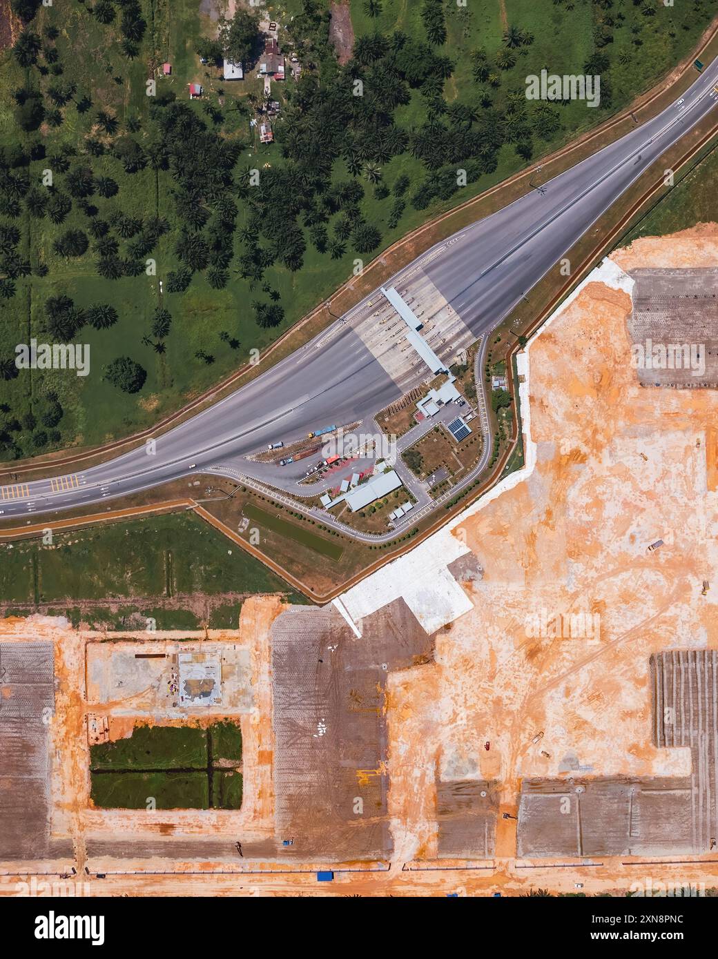 Overhead view of a toll booth in Kapar, Klang, Selangor, Malaysia Stock ...