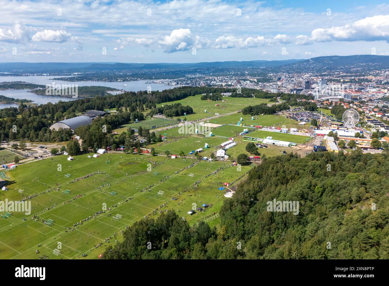 Oslo 20240730. Norway Cup 2024 drone photo over Ekeberg. Photo: Tor ...