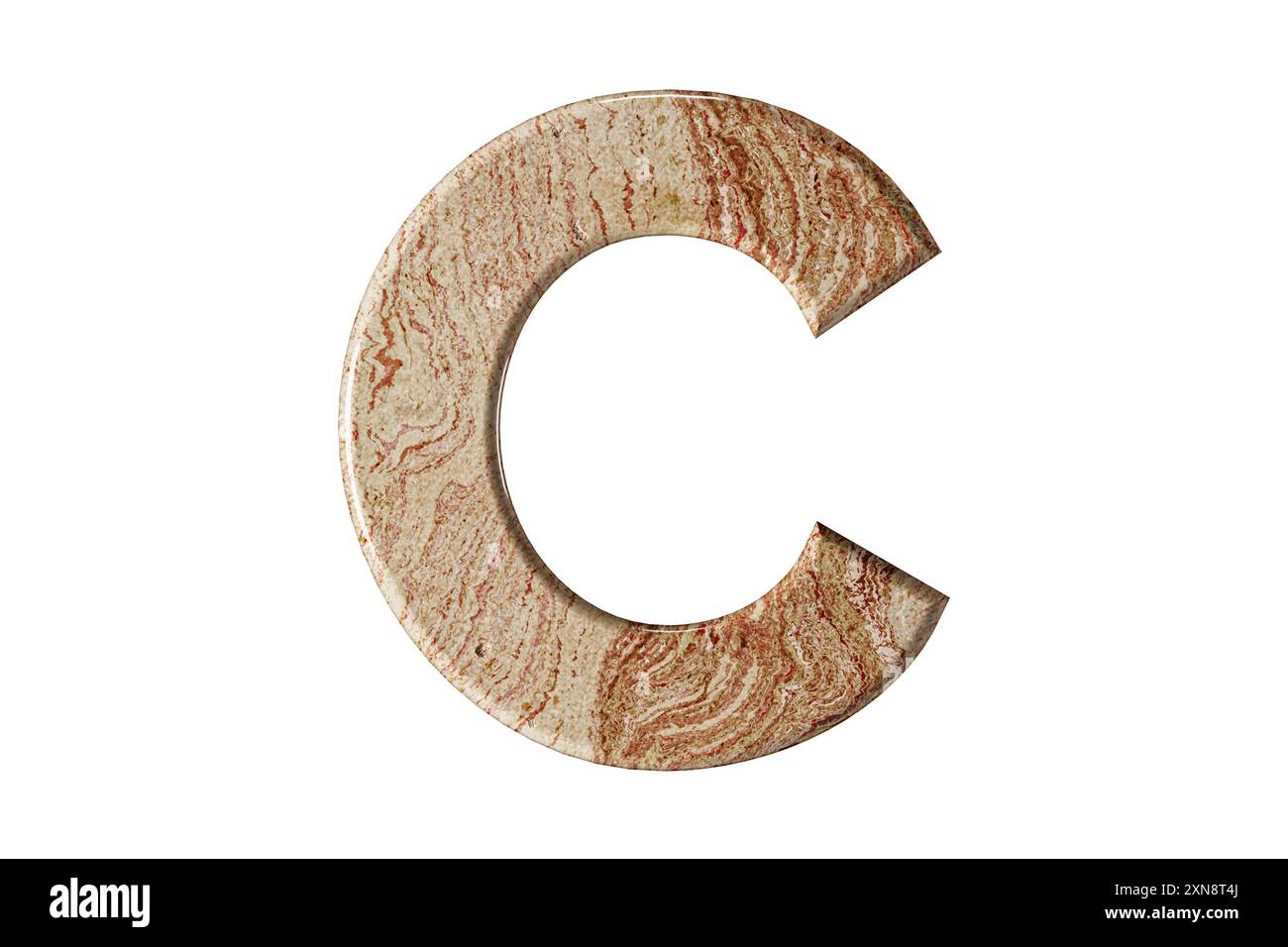 Letter sculpted from warm-toned marble, stands tall and elegant, a ...